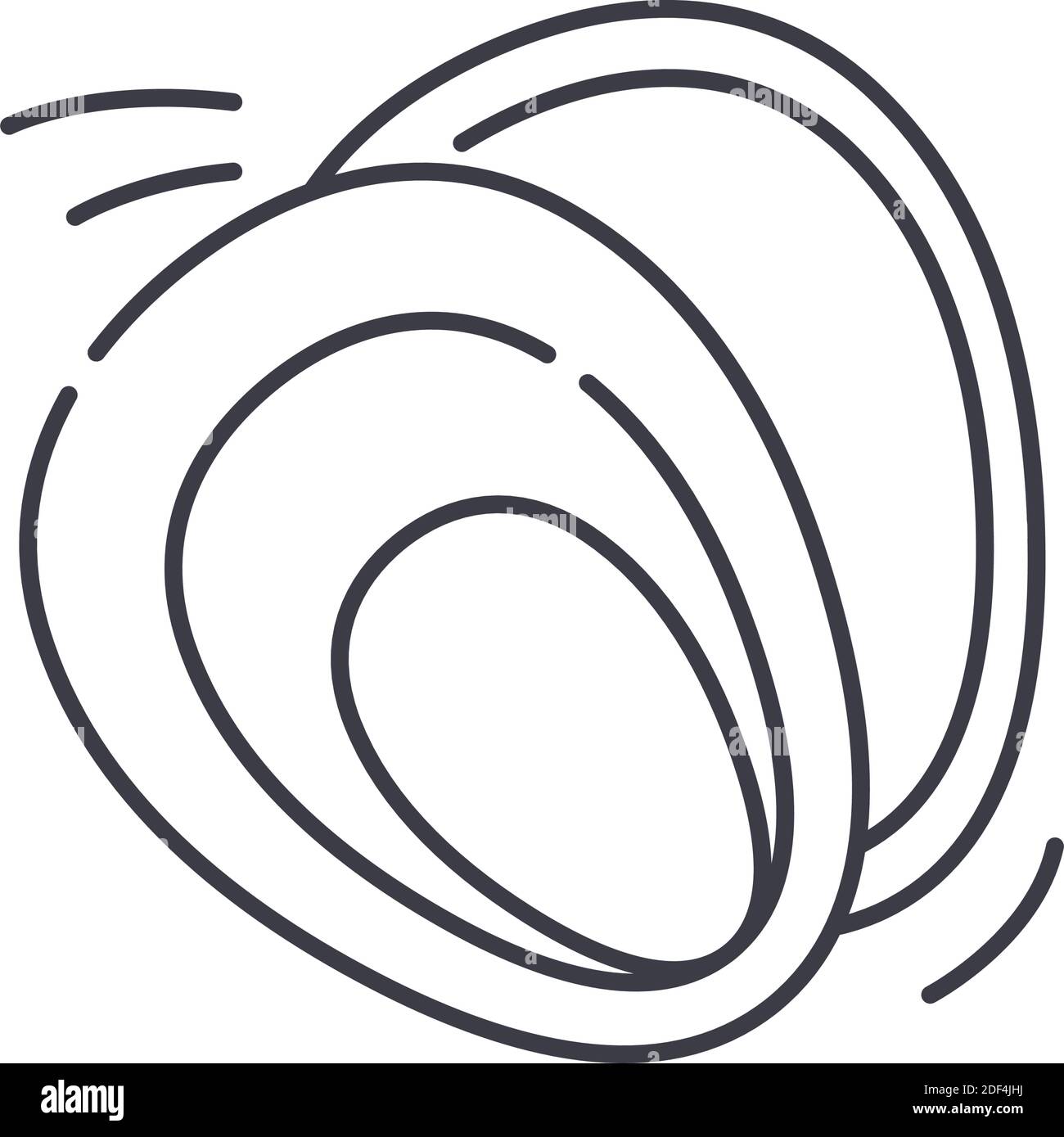 Mussel Symbol, lineare isolierte Illustration, dünne Linie Vektor, Web ...