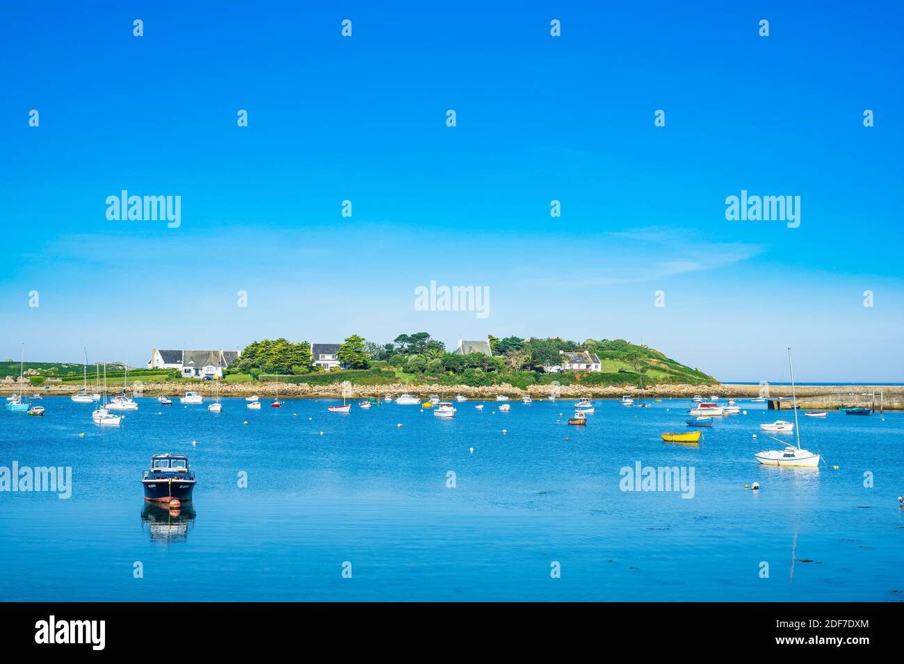 Frankreich, Finistere, Porspoder, Saint-Laurent Halbinsel entlang der ...