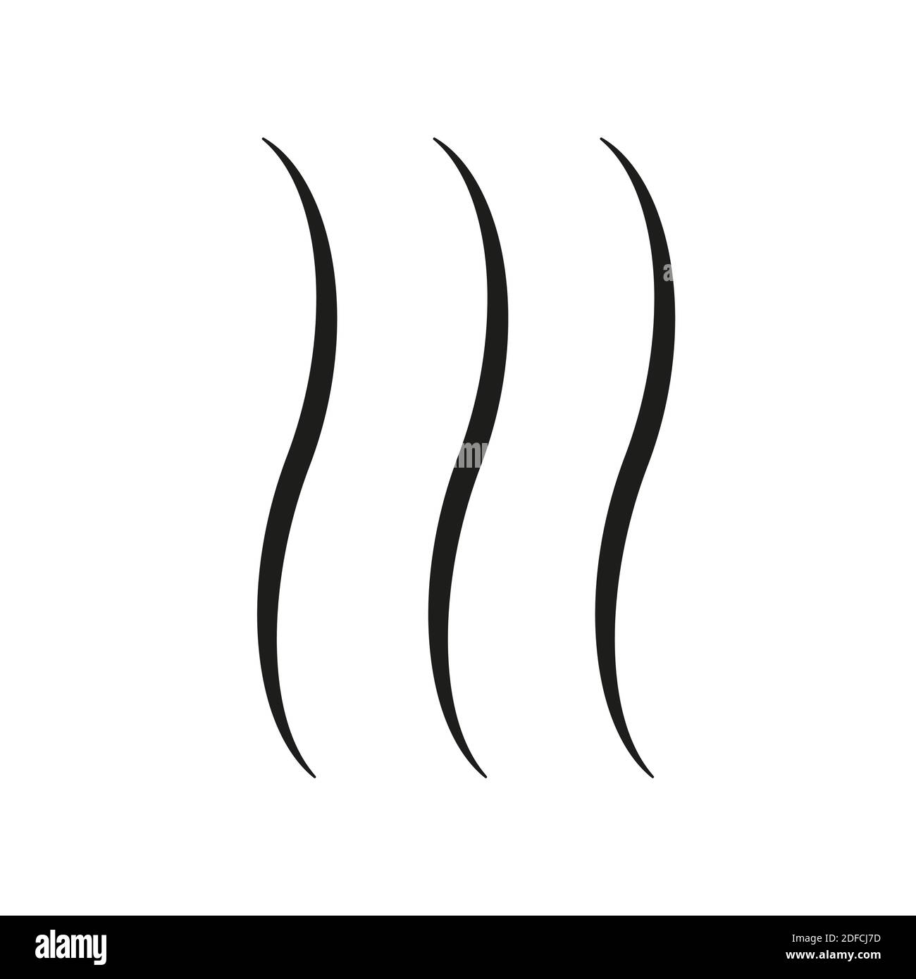 Heizen Symbol drei Linien nach oben isoliert Vektor-Symbol Stock ...