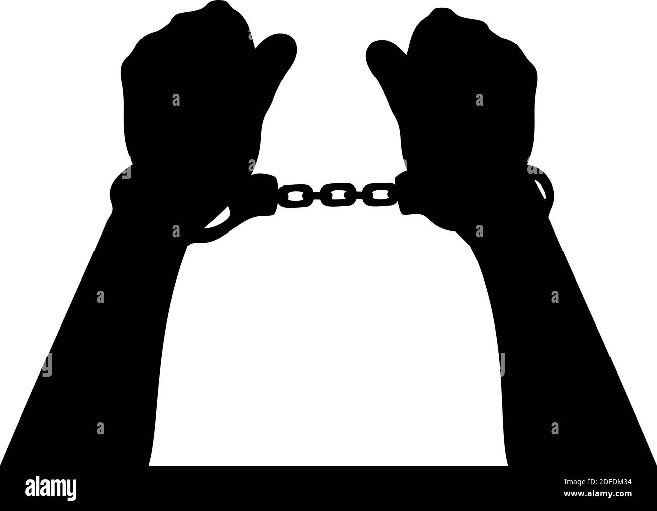 Handschellen mit handschellen Stock-Vektorgrafiken kaufen - Alamy
