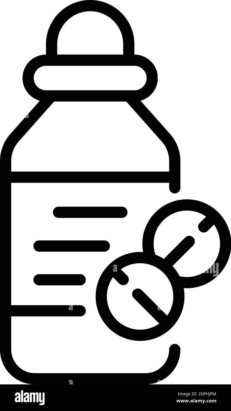 Pillen-Symbol. Umriss Pillen Vektor-Symbol für Web-Design isoliert auf ...