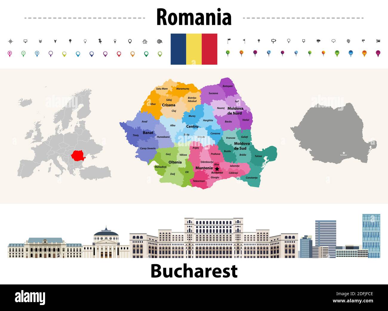 Karte von bucharest -Fotos und -Bildmaterial in hoher Auflösung – Alamy
