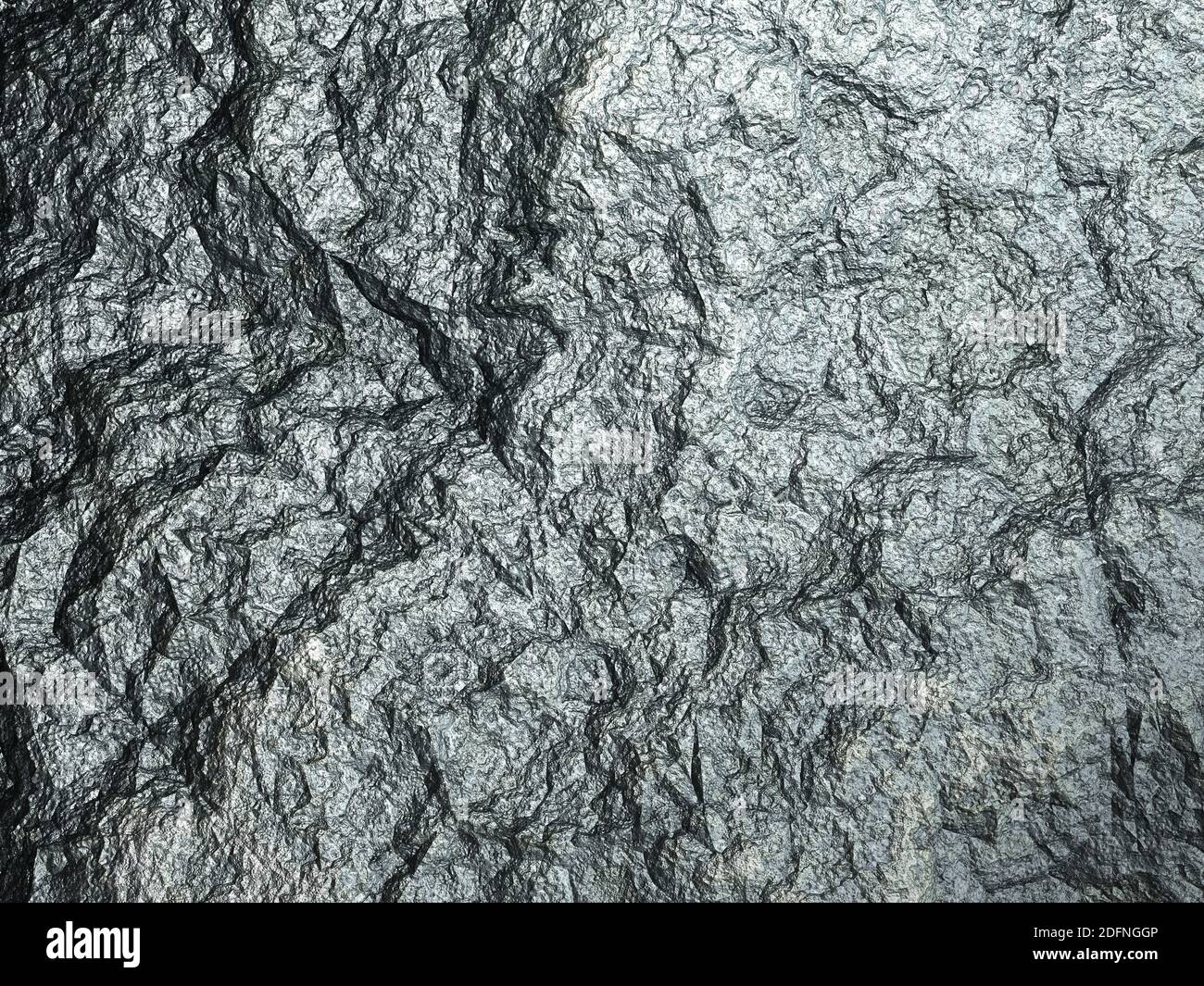 3d-Illustration, Textur einer gut beleuchteten rauhen schwarzen ...