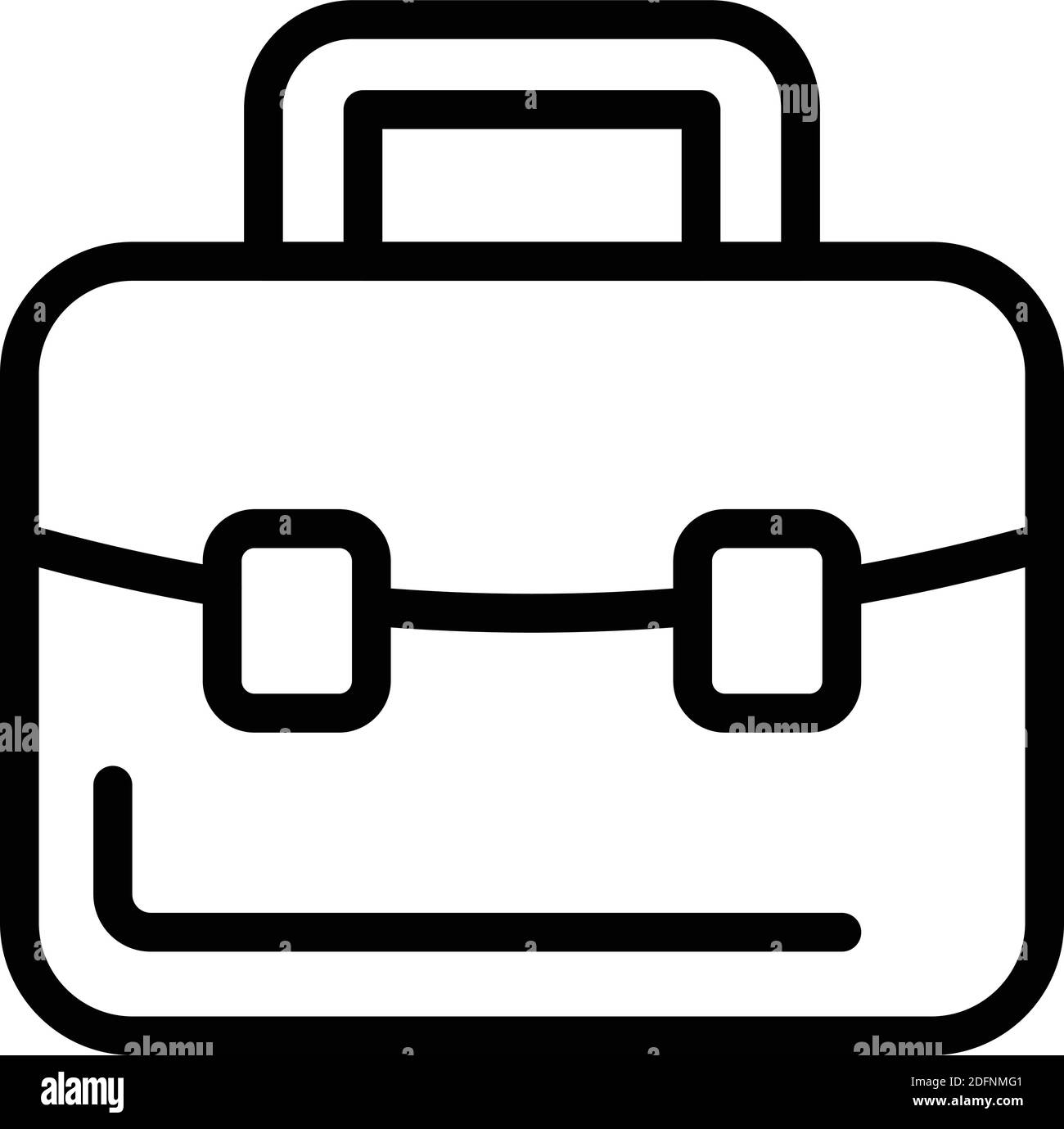 Koffer Aktenkoffer Symbol. Umriss Koffer Aktentasche Vektor-Symbol für ...