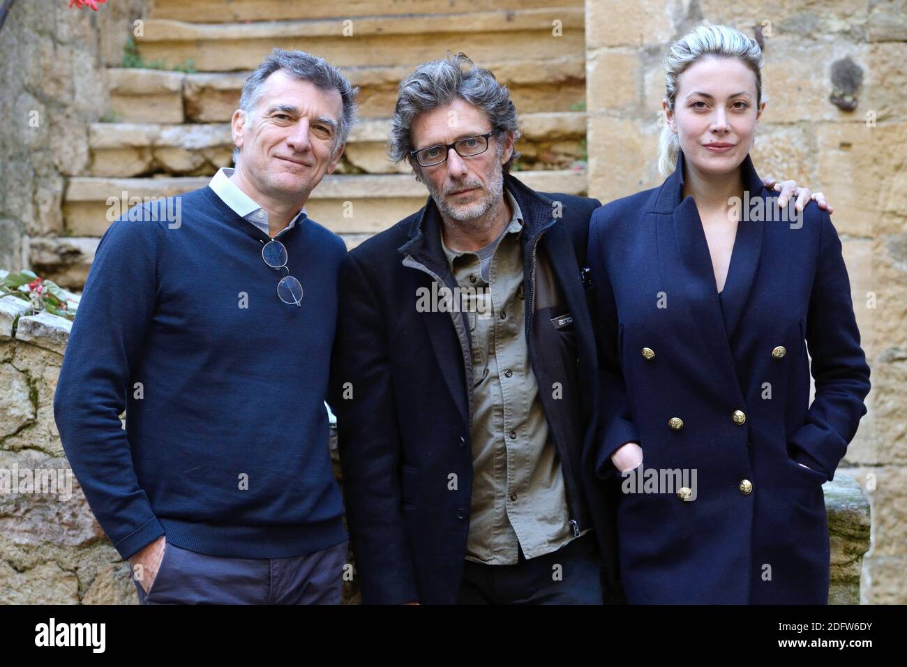Thierry Desmichelle, Nils Tavernier et Alexandra Fechner assistent a la Premiere du Film L ...