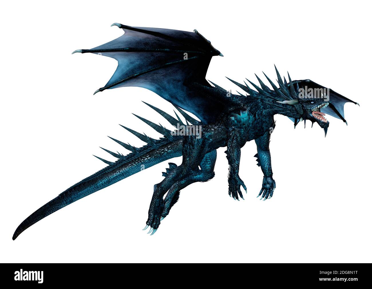 3D-Rendering eines Fantasy-Drachen isoliert auf weißem Hintergrund Stockfotografie - Alamy