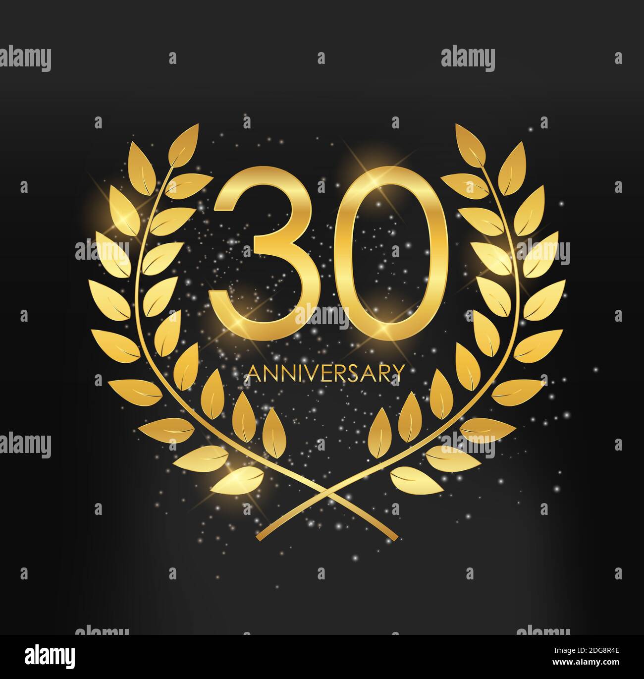 Vorlage Logo 30 Jahre Jubiläum Illustration Stockfotografie - Alamy