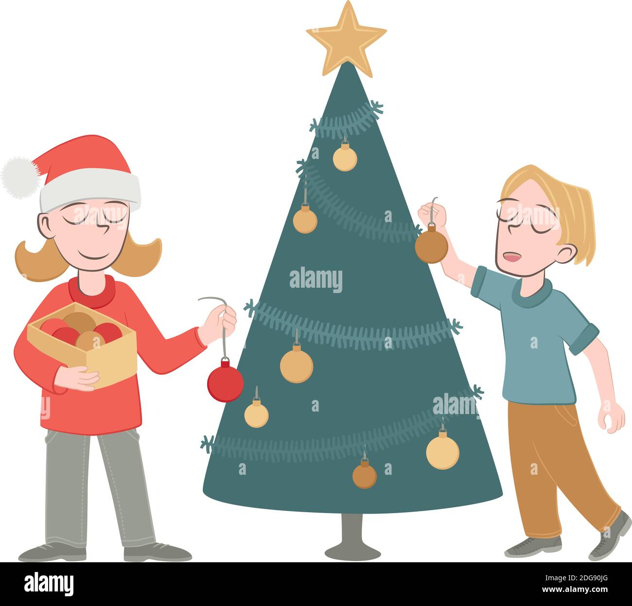 Tannenbaum schmücken cartoon -Fotos und -Bildmaterial in hoher ...