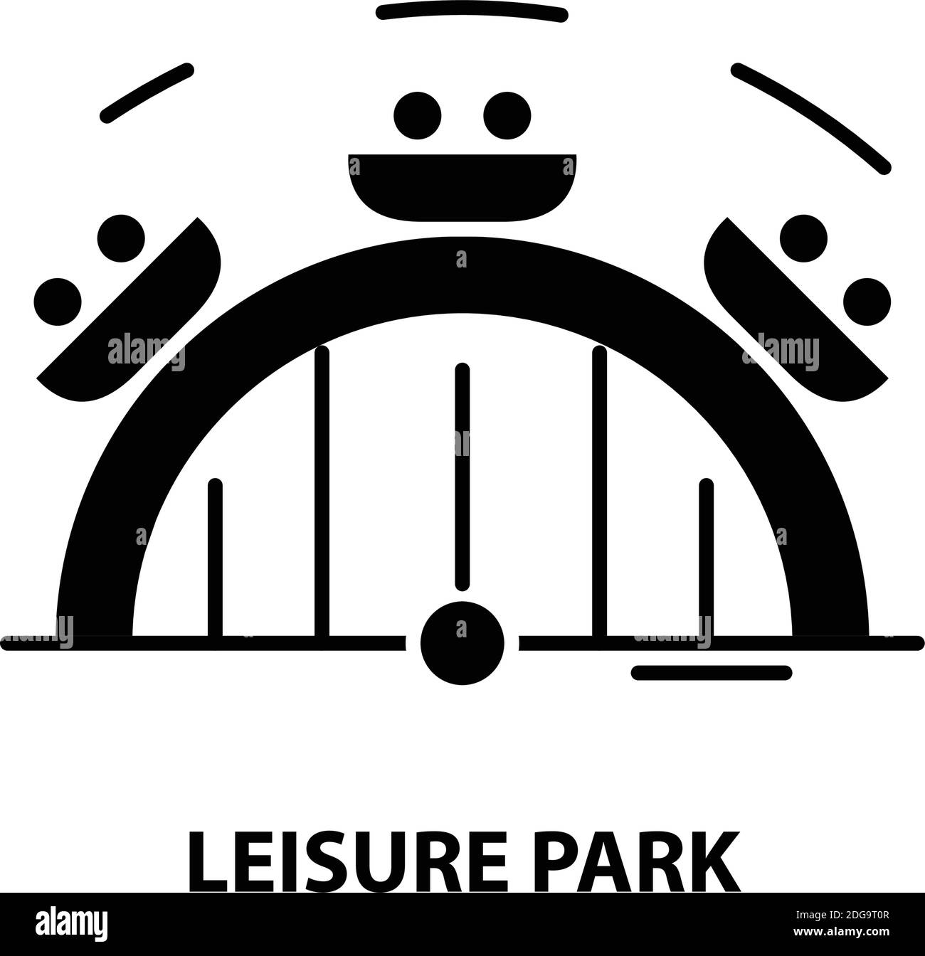 Freizeitpark-Symbol, schwarzes Vektorzeichen mit editierbaren Striche ...