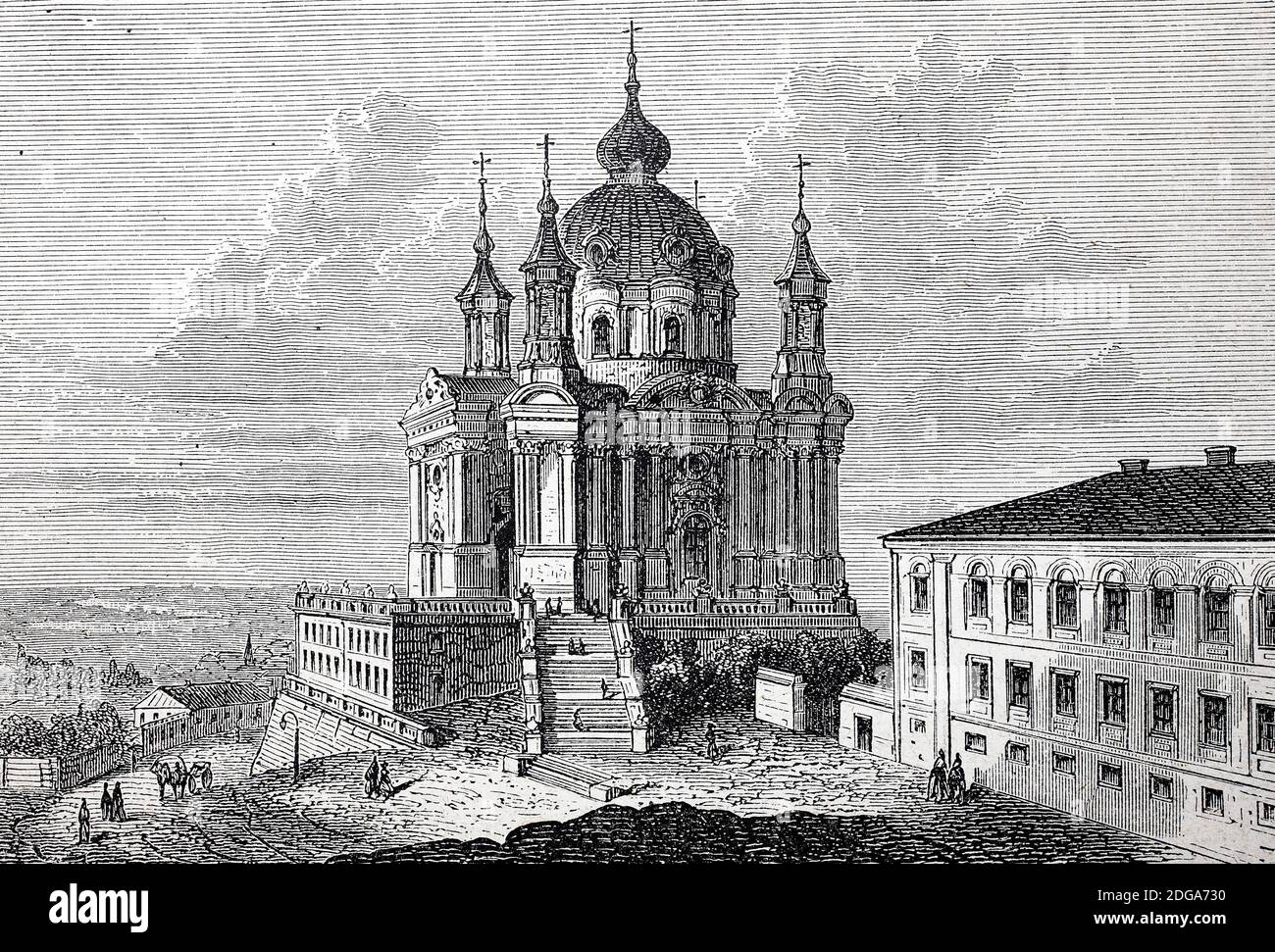 Die St. Andreaskirche in Kiew, Ukraine, 1880 / die St. Andreaskirche in ...