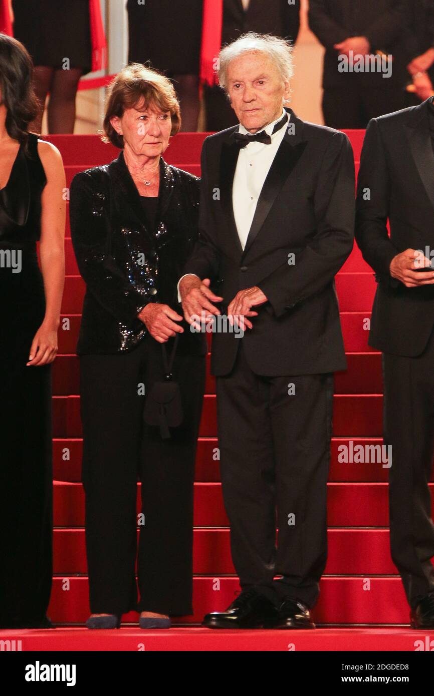 Marianne Hoepfner, Jean-Louis Trintignant nehmen an der Vorführung ...