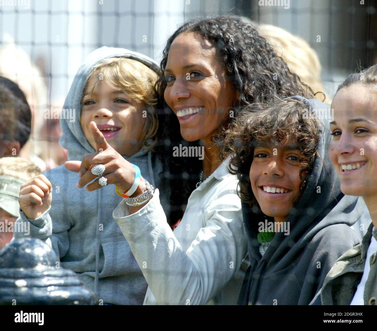 Barbara Feltus, die Ex-Frau von Boris Becker mit ihren Kindern Noah und ...