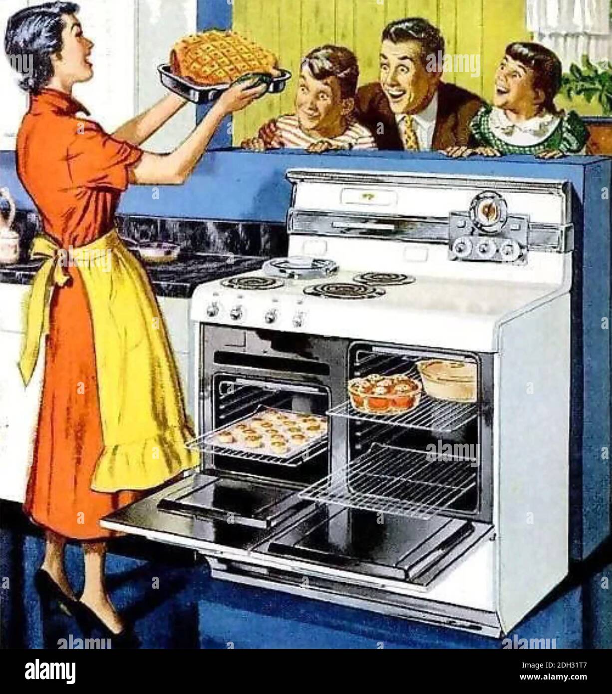 1950s kitchen cooking -Fotos und -Bildmaterial in hoher Auflösung – Alamy