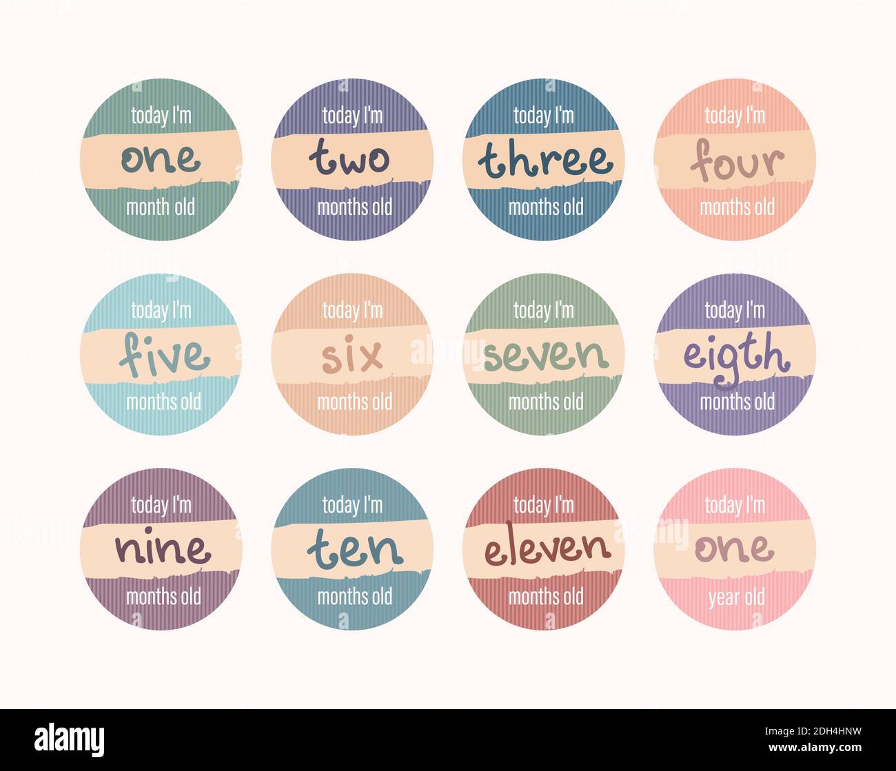 1 monat alt Stock-Vektorgrafiken kaufen - Alamy