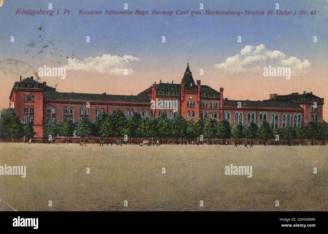 Königsberg O.-Pr., Ostpreußen - Kaserne Infanterieregiment Herzog Carl ...