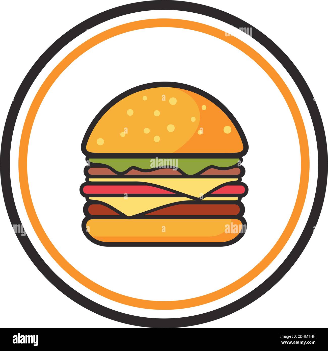 Burger hamburger icon sign set -Fotos und -Bildmaterial in hoher ...