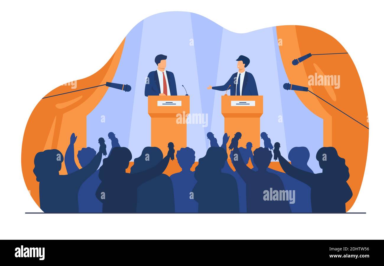 Audience Public Speaker Cartoon Stockfotos und -bilder Kaufen - Alamy