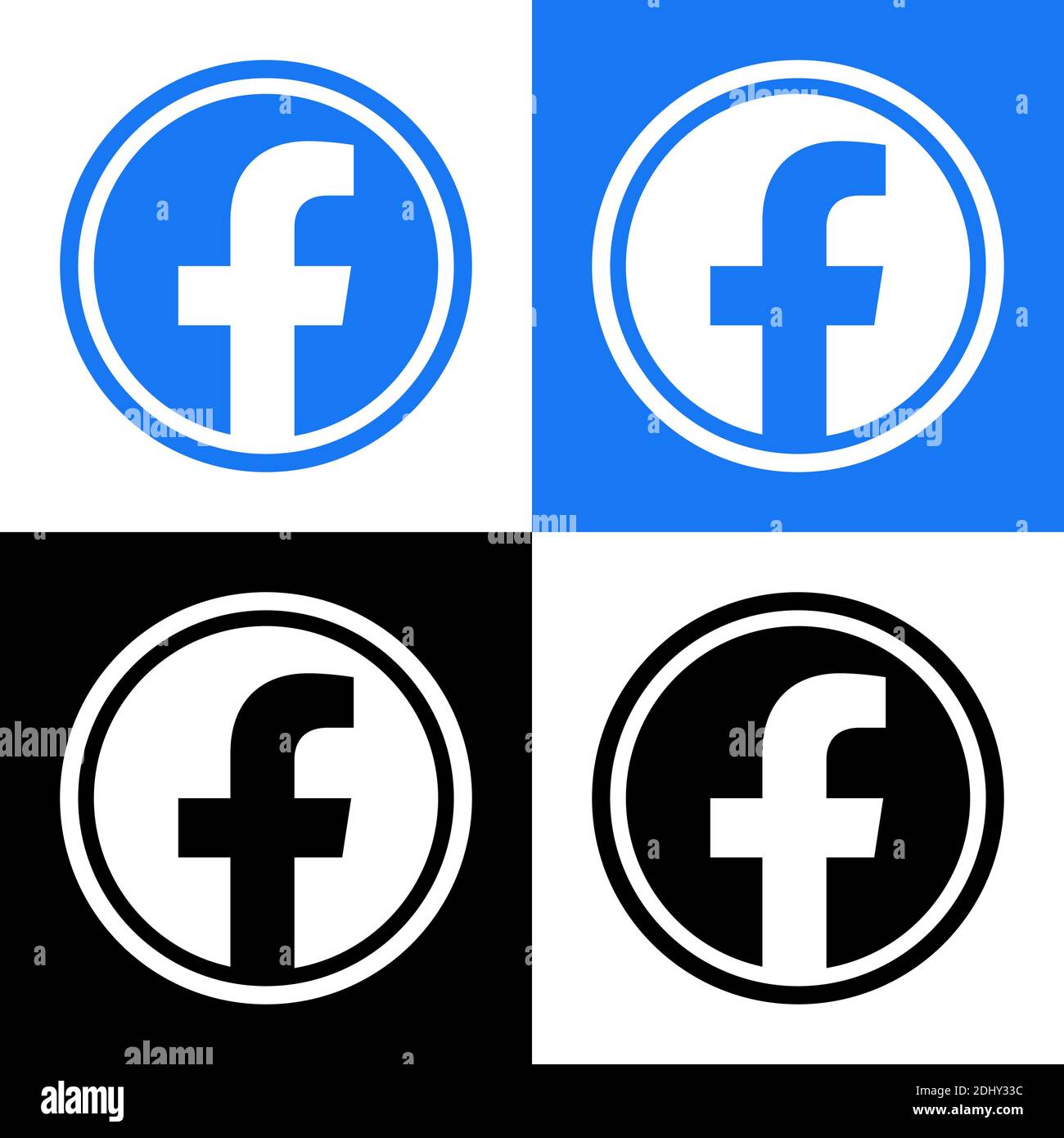 Facebook logo symbol weiß Stock-Vektorgrafiken kaufen - Alamy