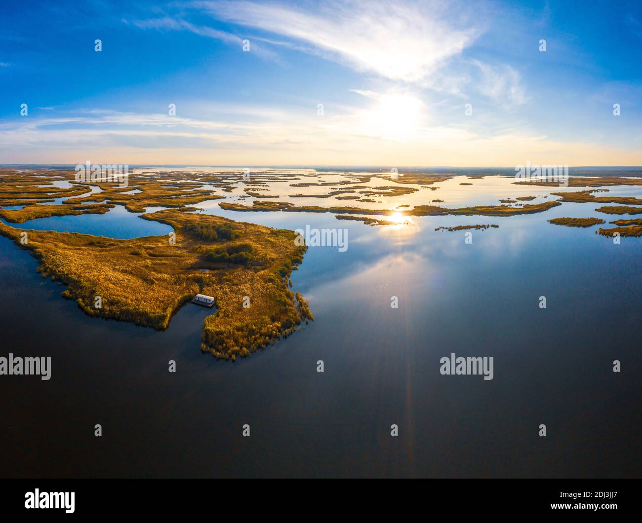 Unwiderstehliche Überschwemmungen auf dem Samara Fluss auf dem Dnjepr ...