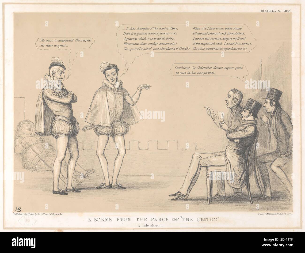 A Scene from the Farce of 'the Critic,' A Little Altered., Print made ...