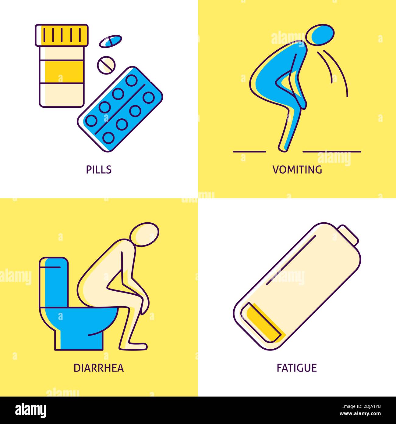 Vomiting in toilet Stock-Vektorgrafiken kaufen - Alamy