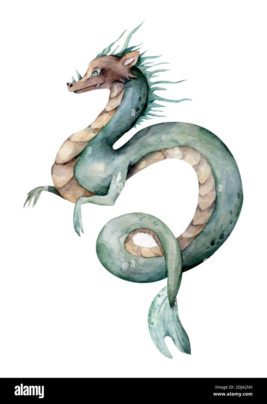 Niedliche grüne fliegende Drachen Hand gezeichnet Aquarell Kindergarten ... Niedliche grüne fliegende Drachen Hand gezeichnet Aquarell Kindergarten ...