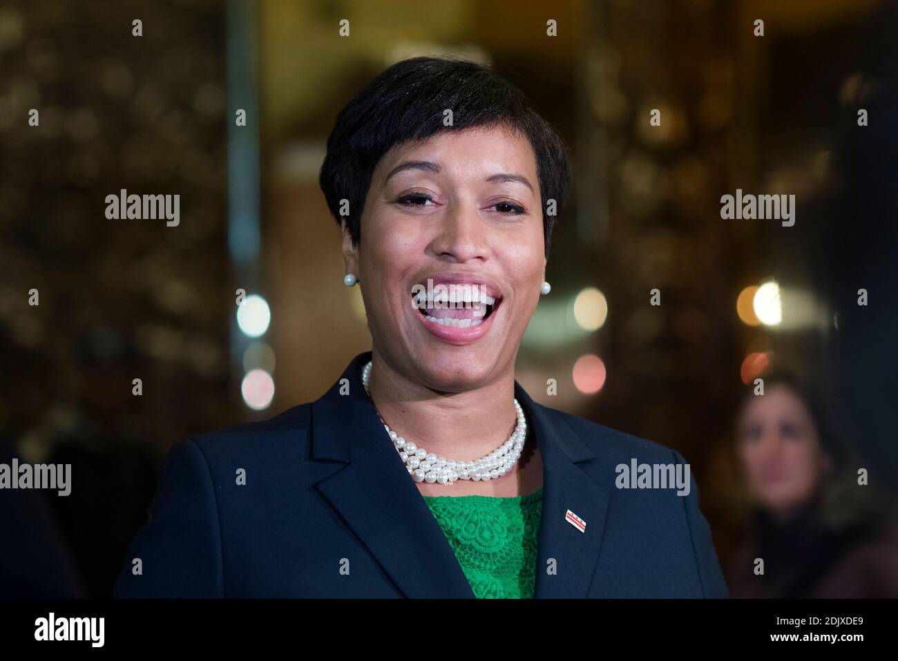 Der Bürgermeister von Washington, D.C., Muriel Bowser, sprach nach ...