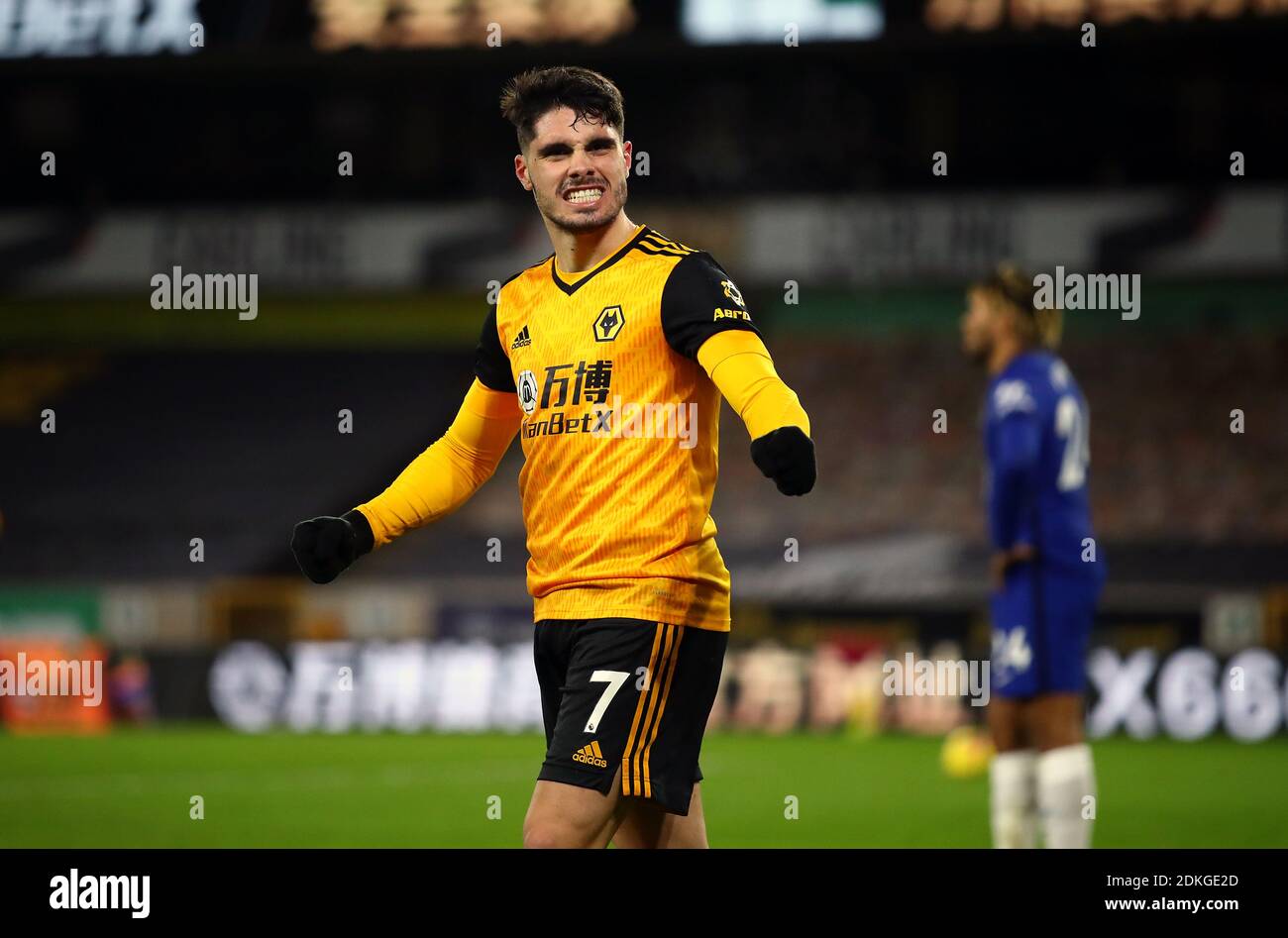 Pedro Neto von Wolverhampton Wanderers feiert nach dem letzten Pfiff ...