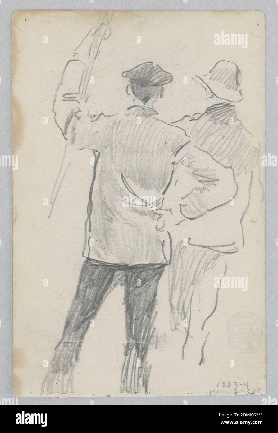 Men, Robert Frederick Blum, Amerikaner, 1857–1903, Graphit auf Gewebe ... Men, Robert Frederick Blum, Amerikaner, 1857–1903, Graphit auf Gewebe ...
