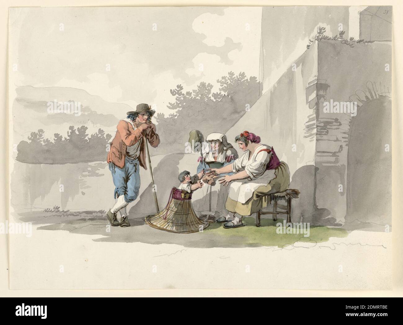 Eine Bauernfamilie in der Campagna, Bartolomeo Pinelli, Roman, 1781 ...