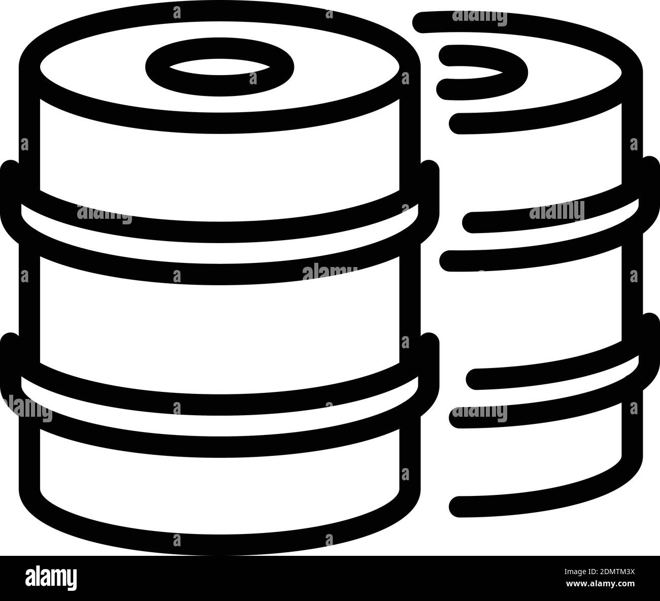 Symbol für Ölfass. Umriss Ölfass Vektor-Symbol für Web-Design isoliert ...