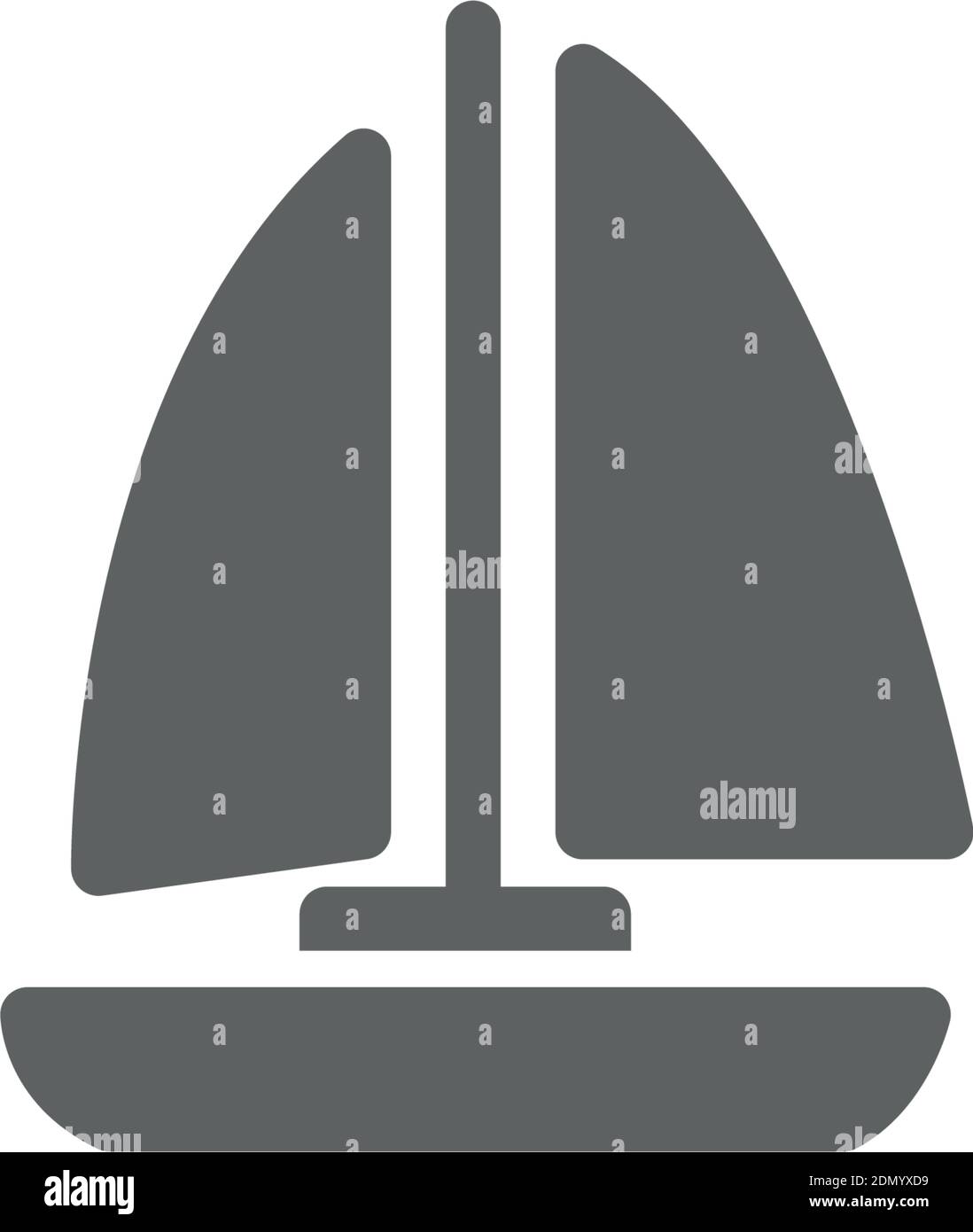 Segelboot Vektor-Symbol Moderne einfache Vektor-Illustration Stock ...