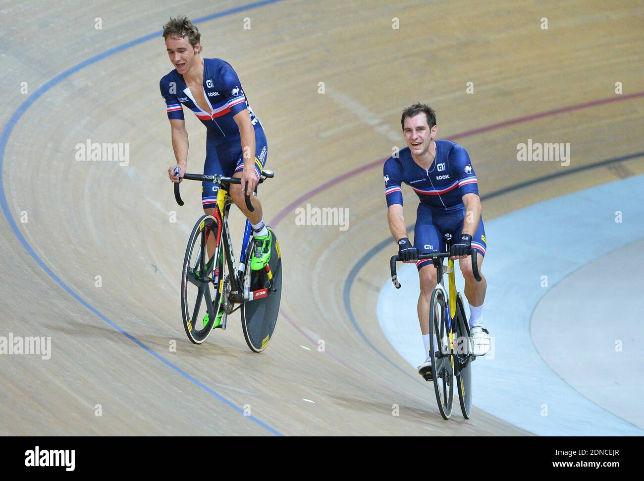 Die Franzosen Bryan Coquard und Morgan Kneisky treten am 22. Februar ...