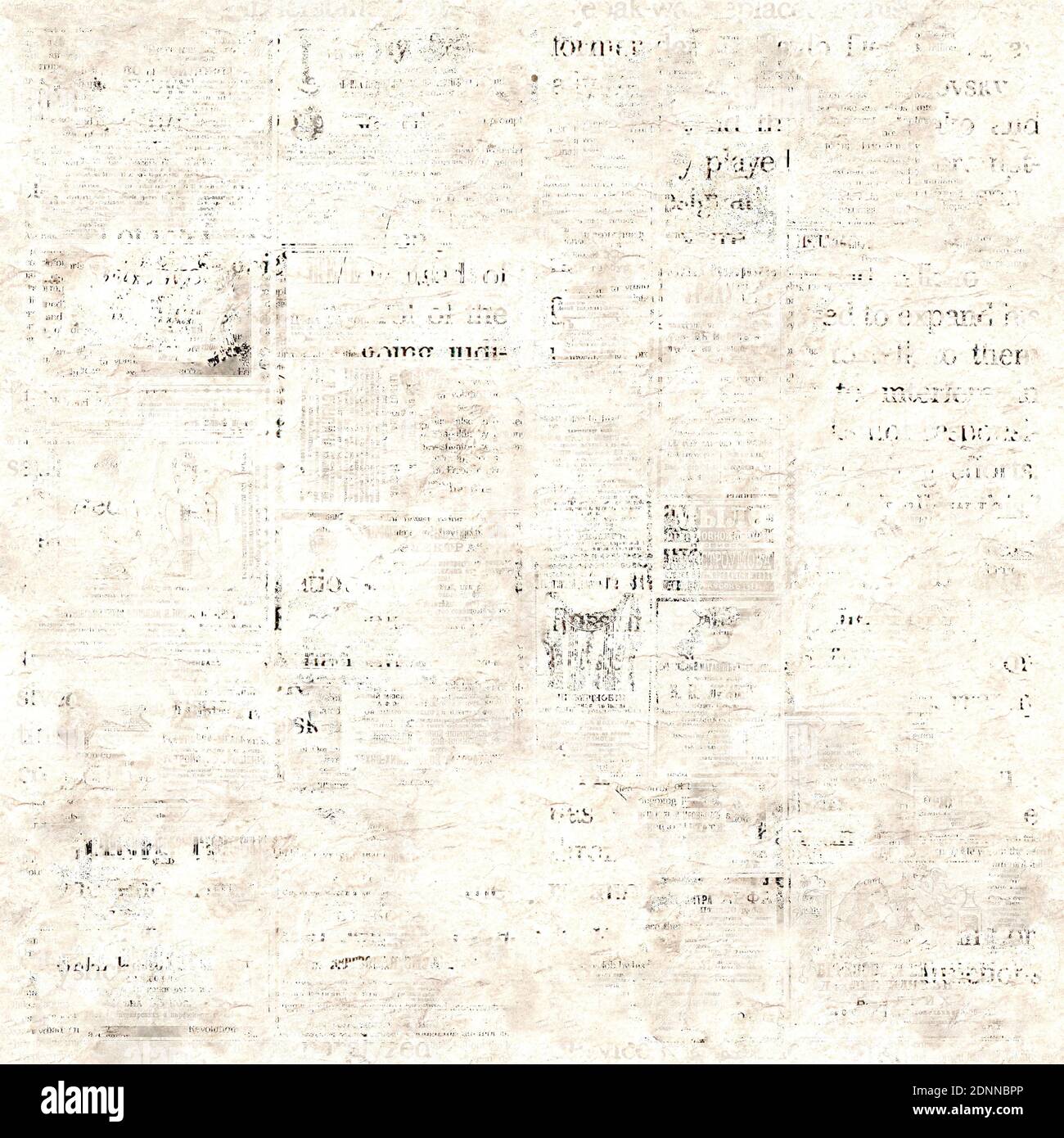 Zeitung Papier Grunge gealtert Zeitungspapier nahtlose Muster ...