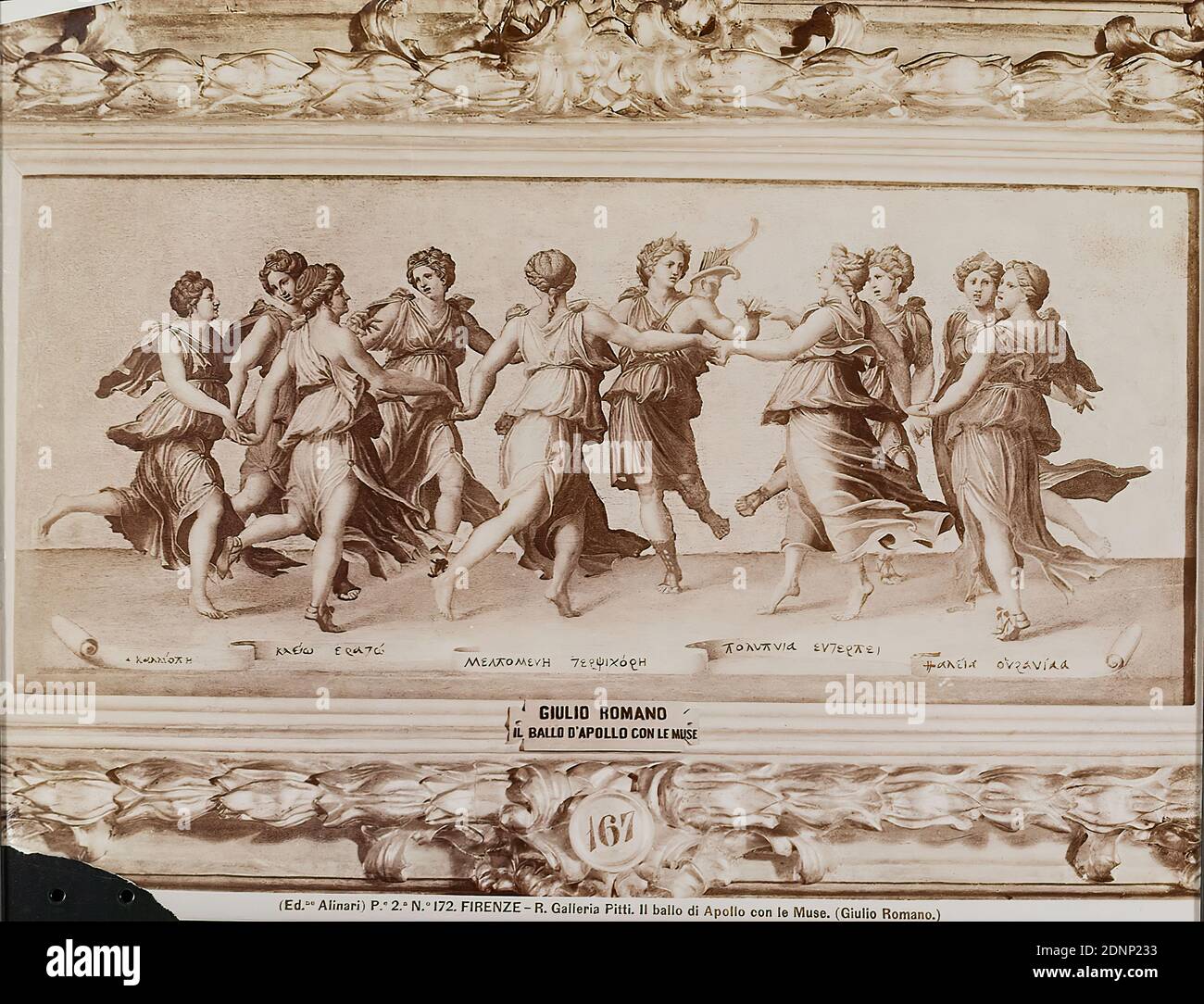 Giulio Romano: Tanz des Apollo mit den Musen. Palazzo Pitti, Florenz ...