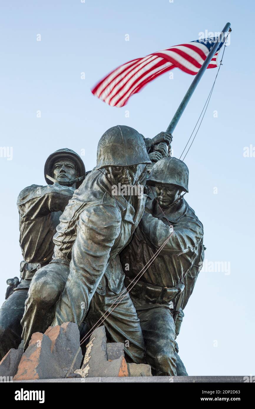 Arlington, Virginia. Iwo Jima Denkmal für die U.S. Marines von Felix ...