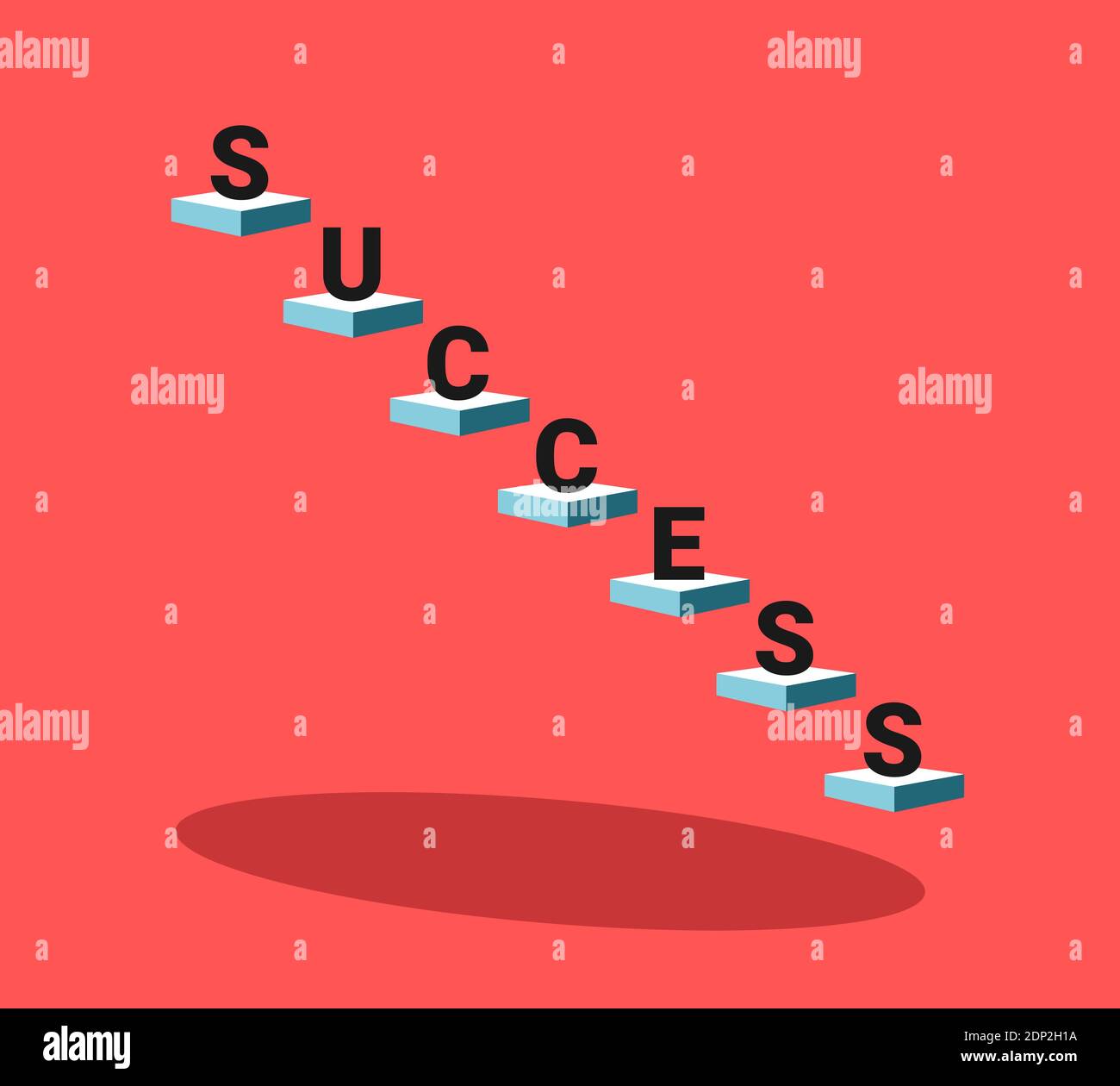 Erfolg und Erfolg - Erfolg und Erfolg. Stufen zum Klettern. Vektor ...