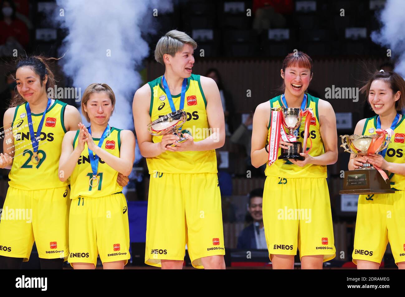 Yoyogi 2. Gymnasium, Tokio, Japan. Dezember 2020. (L bis R) Yunika Nakamura, Sayaka Okamoto ...