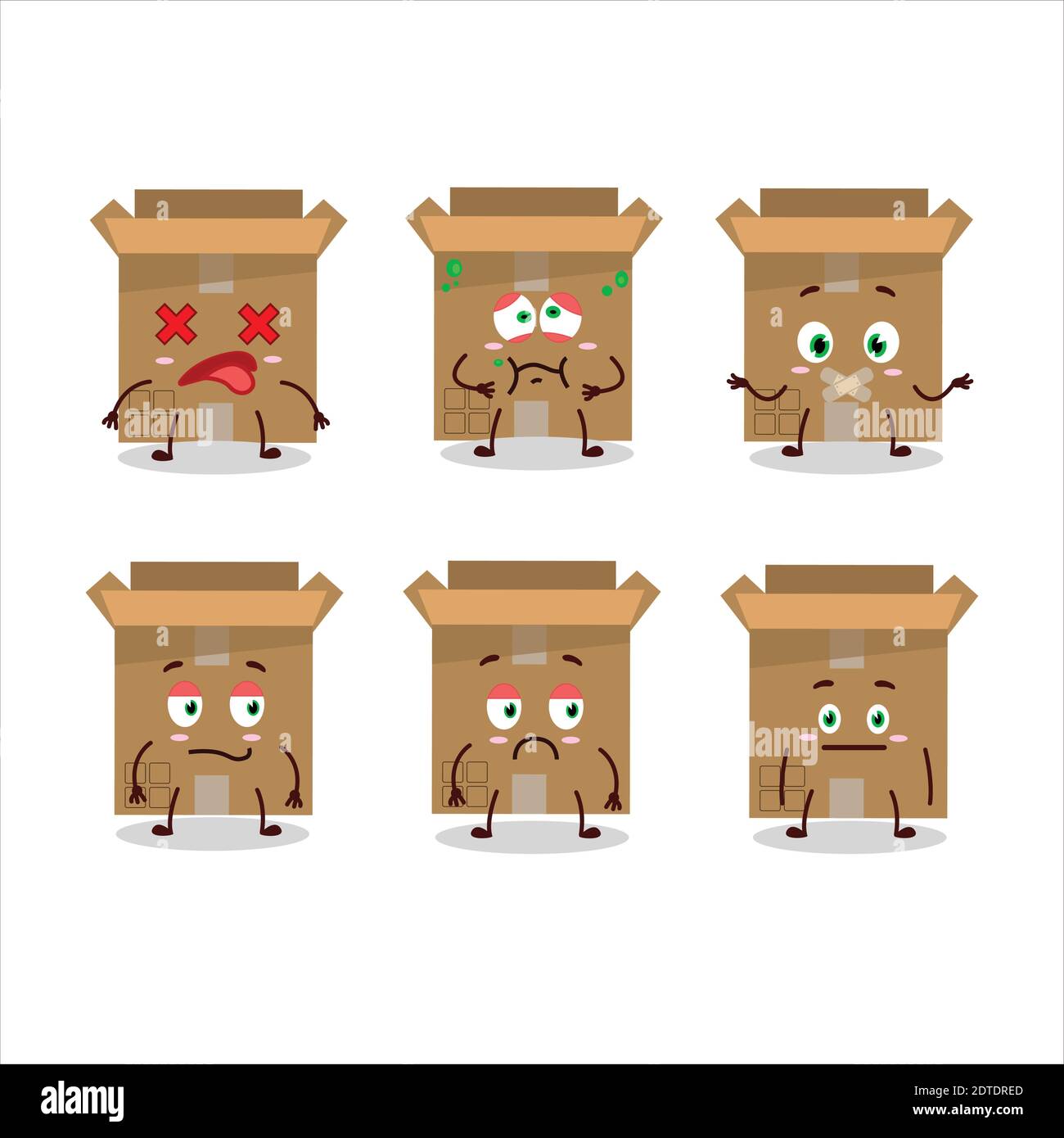 Karton Cartoon-Figur mit nope Ausdruck. Vektorgrafik Stock-Vektorgrafik ...