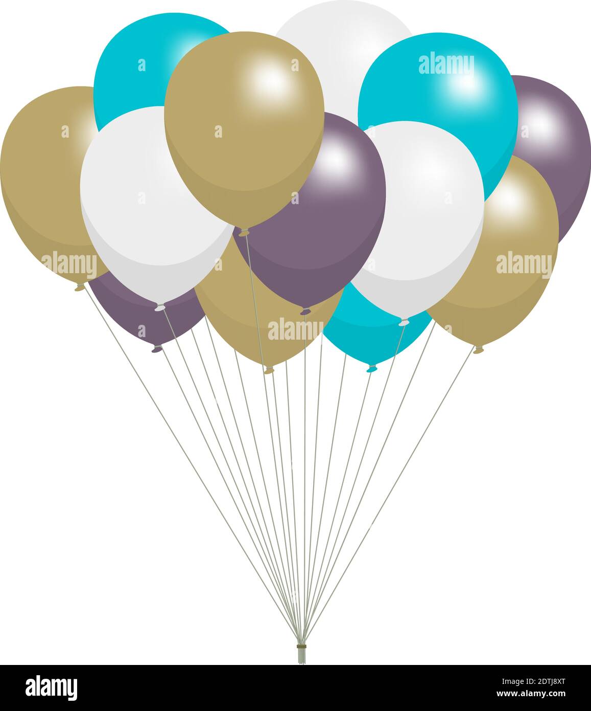 Bunte Helium Ballons Vektor Illustration Stock-Vektorgrafik - Alamy