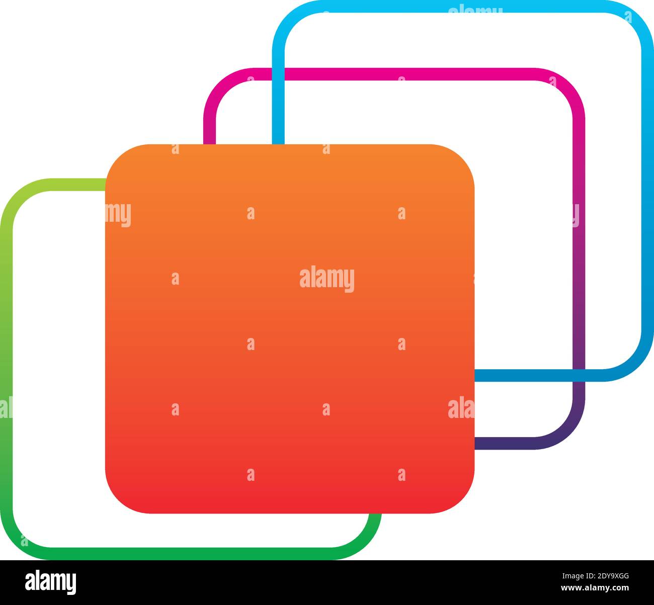 Quadrate Figuren Unternehmen Logo bunte Design Symbol Vektor ...
