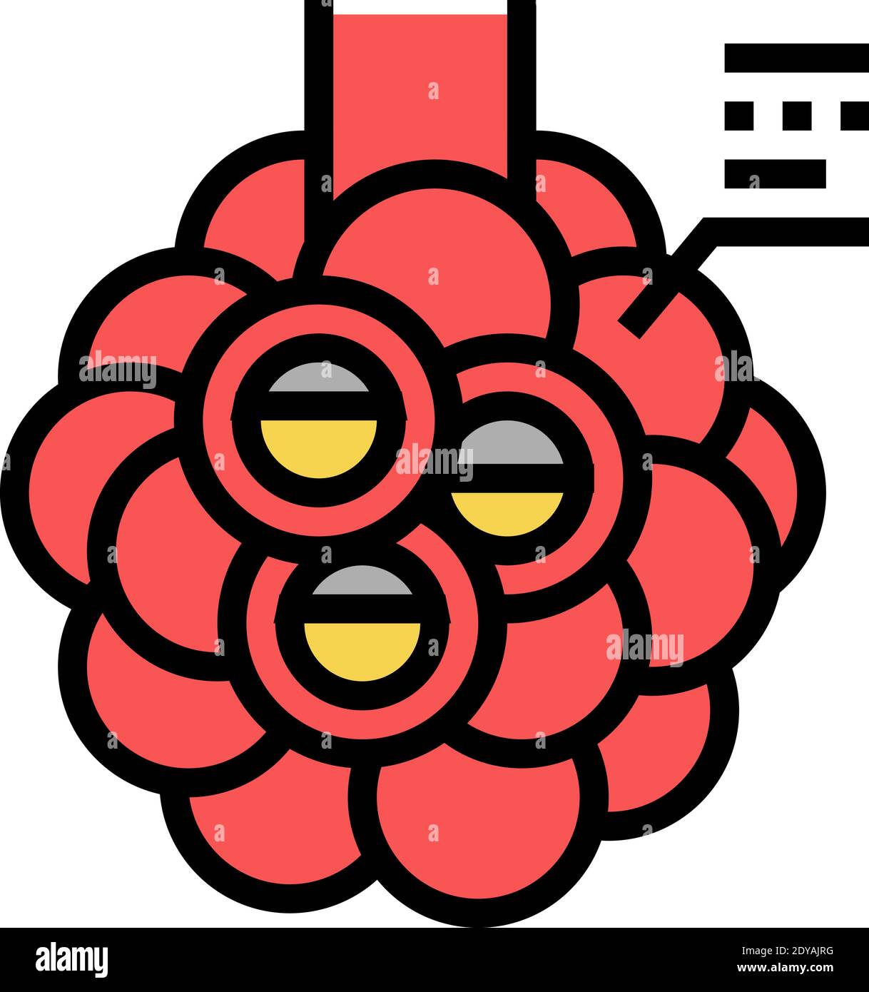 Chronisch obstruktive Lungenerkrankung Farbe Symbol Vektor Illustration ...