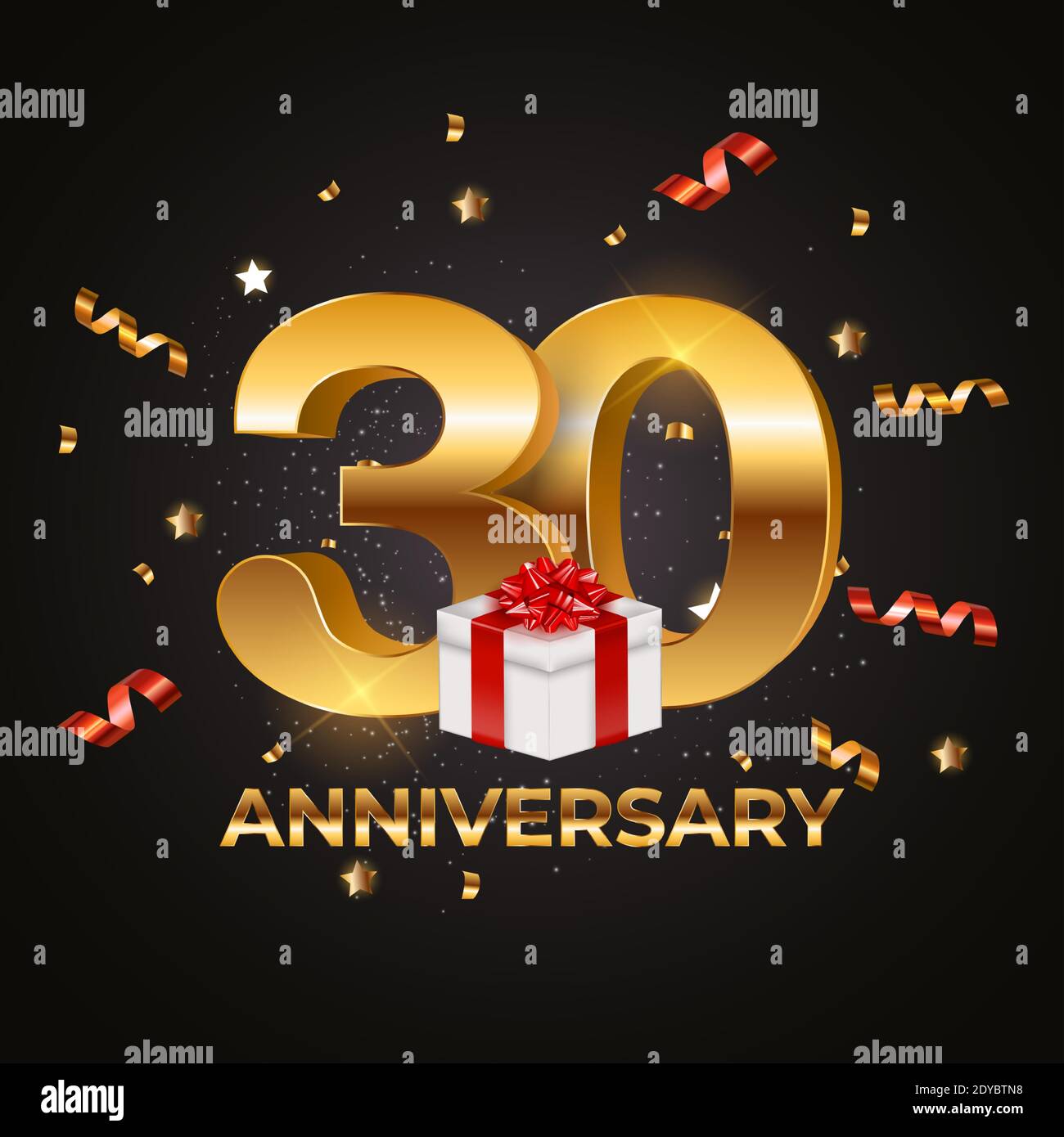 Vorlage Logo 30 Jahre Jubiläum-Vektor-Illustration Stock-Vektorgrafik ...