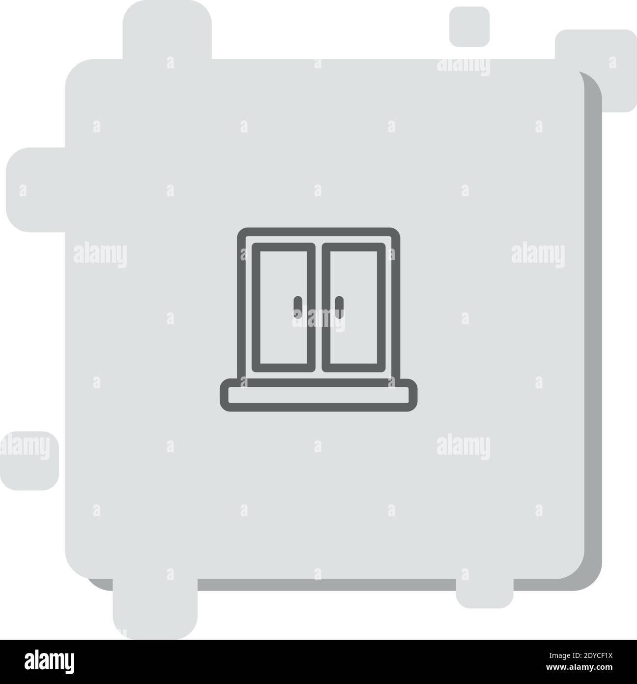 Fenster Vektor-Symbol Moderne einfache Vektor-Illustration Stock ...