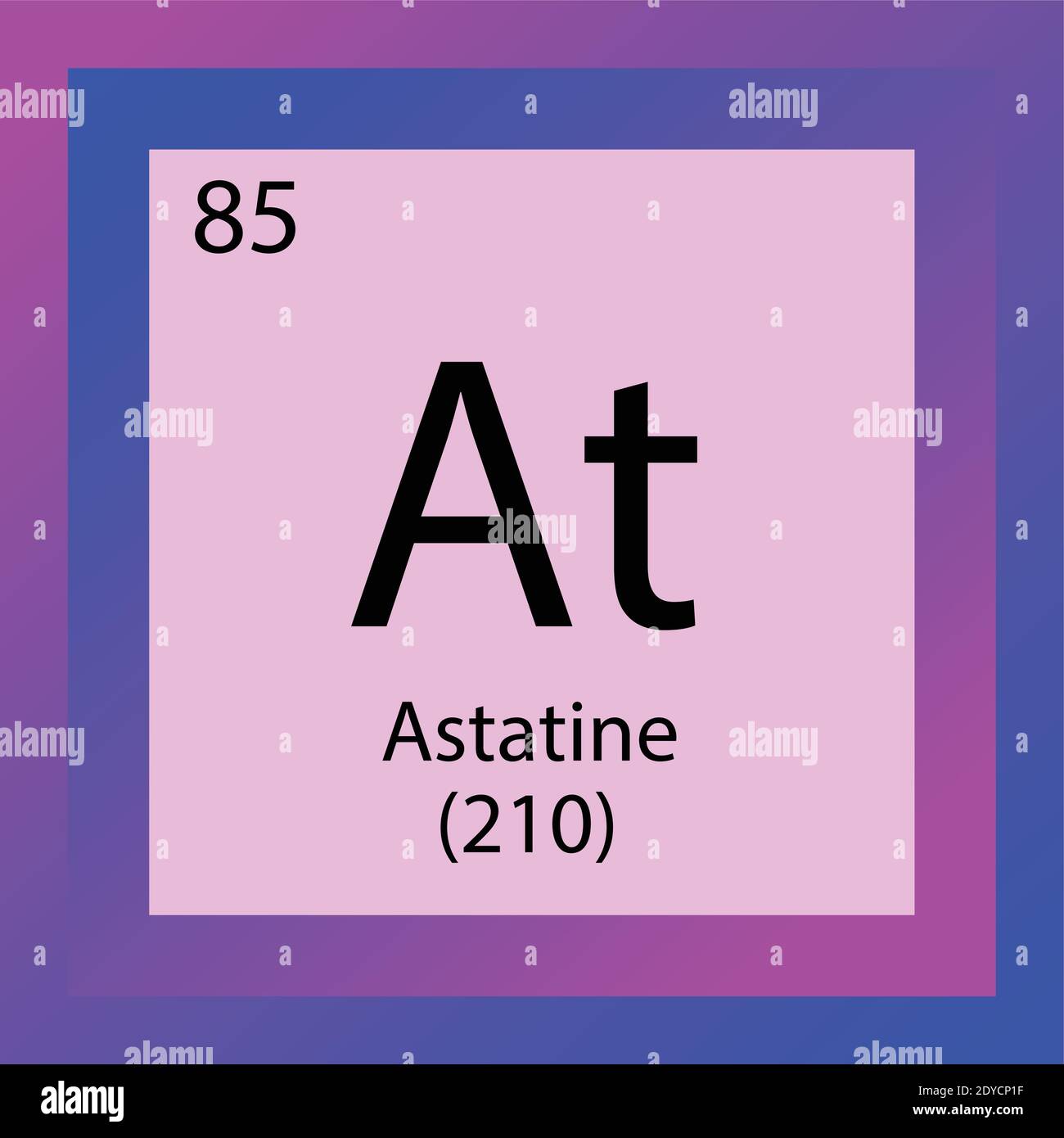 Astatine Symbol Chestry Elements Periode Table Halogene Element