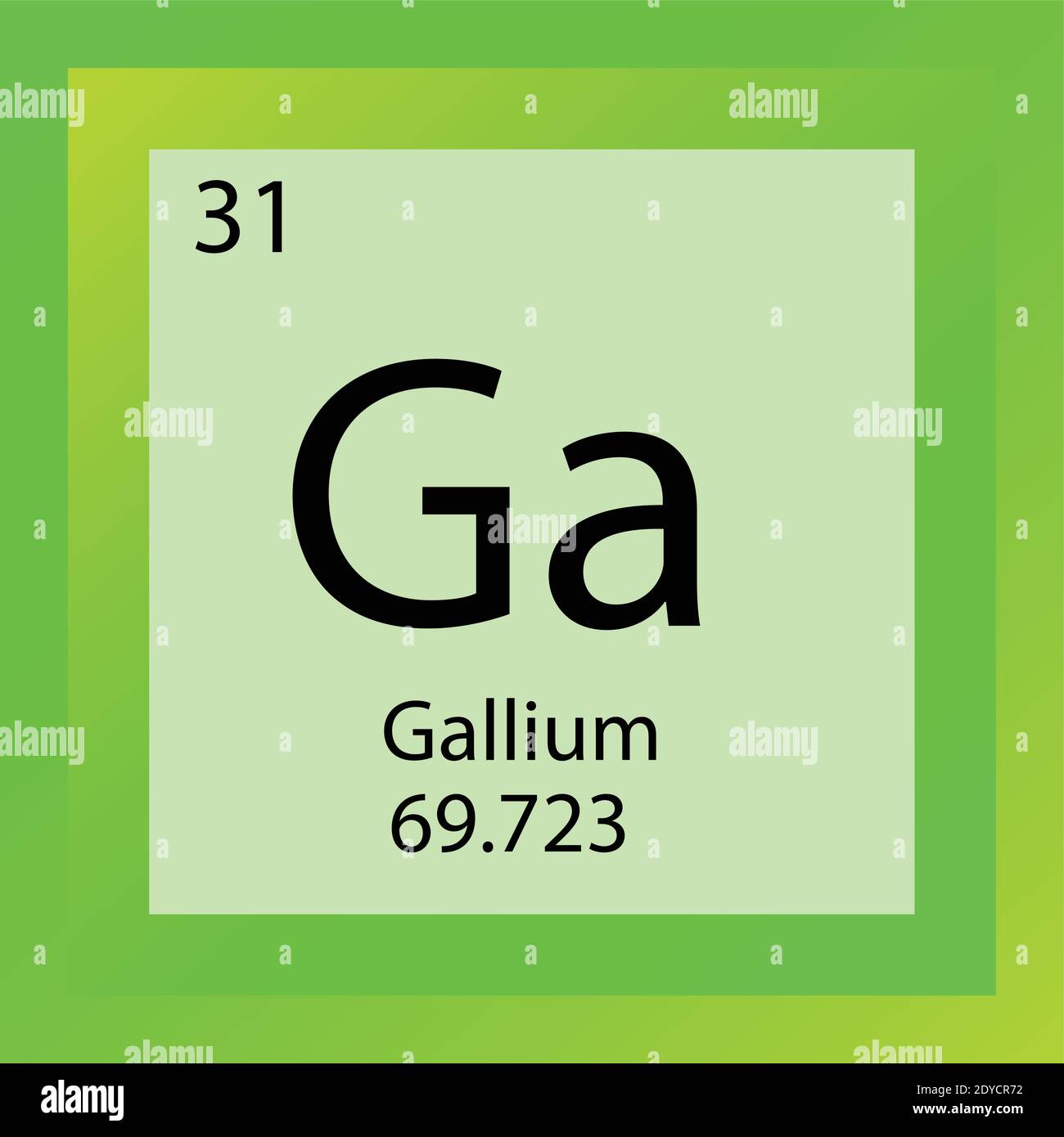 Ga Gallium – Periodensystem Für Chemische Elemente. Einzelelement ...