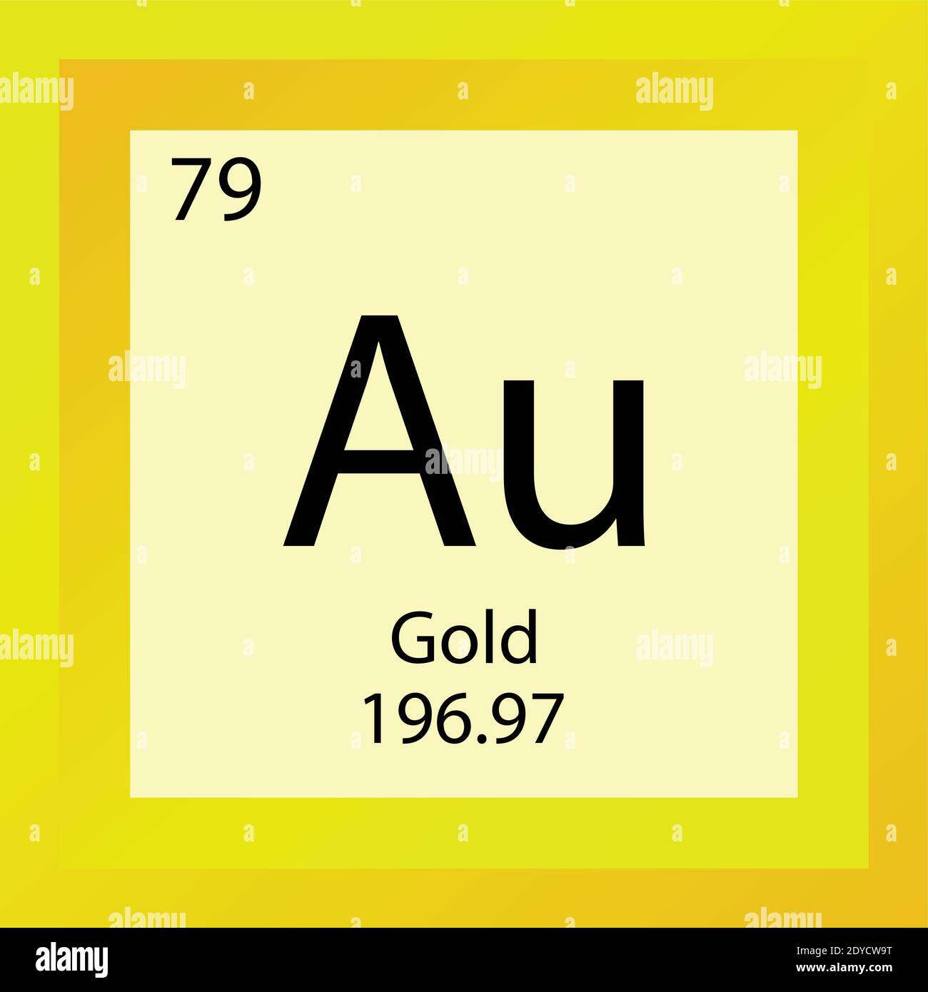 Au Gold Periodensystem Für Chemische Elemente. Einzelelement ...