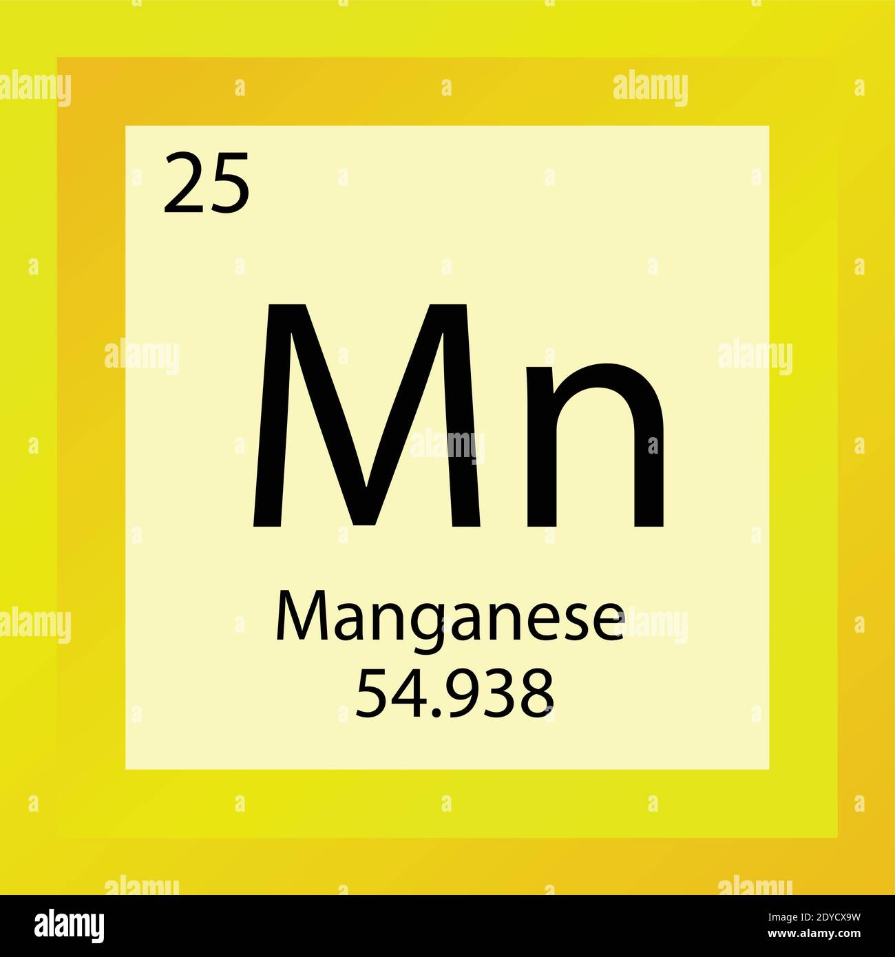 Mn Periodensystem Für Chemische Mangan-Elemente. Einzelelement ...