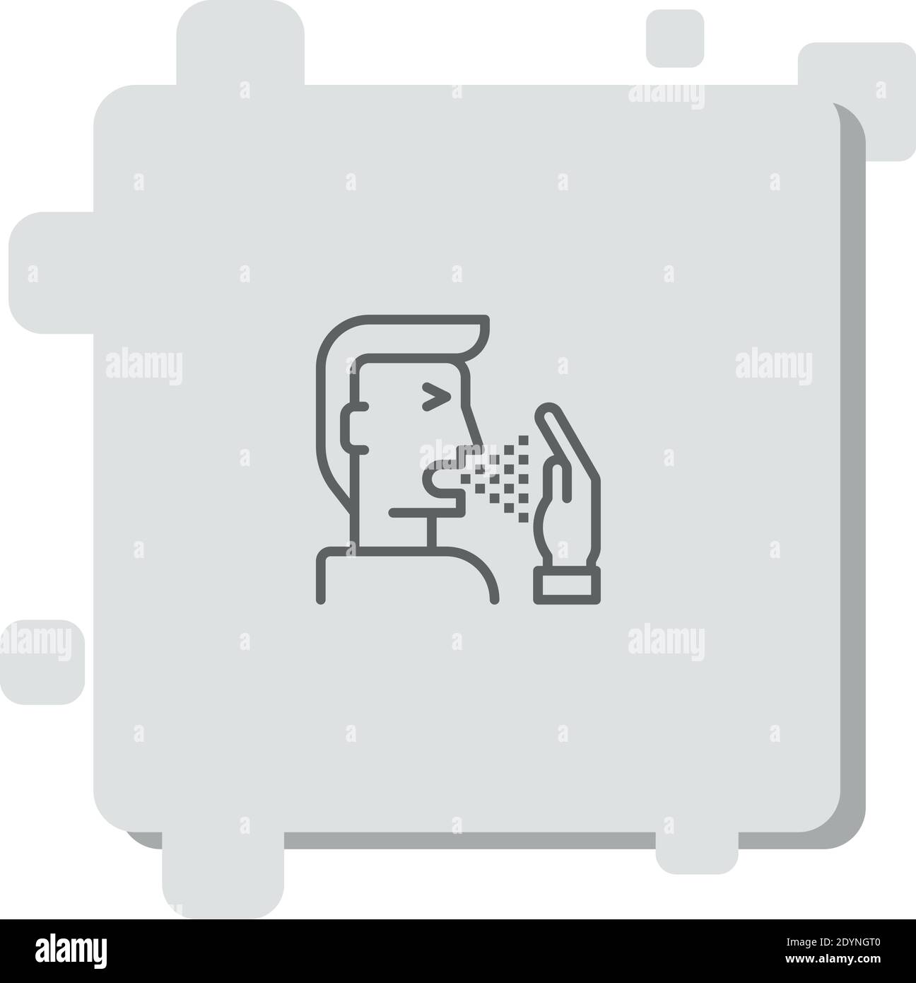 Husten Vektor-Symbol Moderne einfache Vektor-Illustration Stock ...