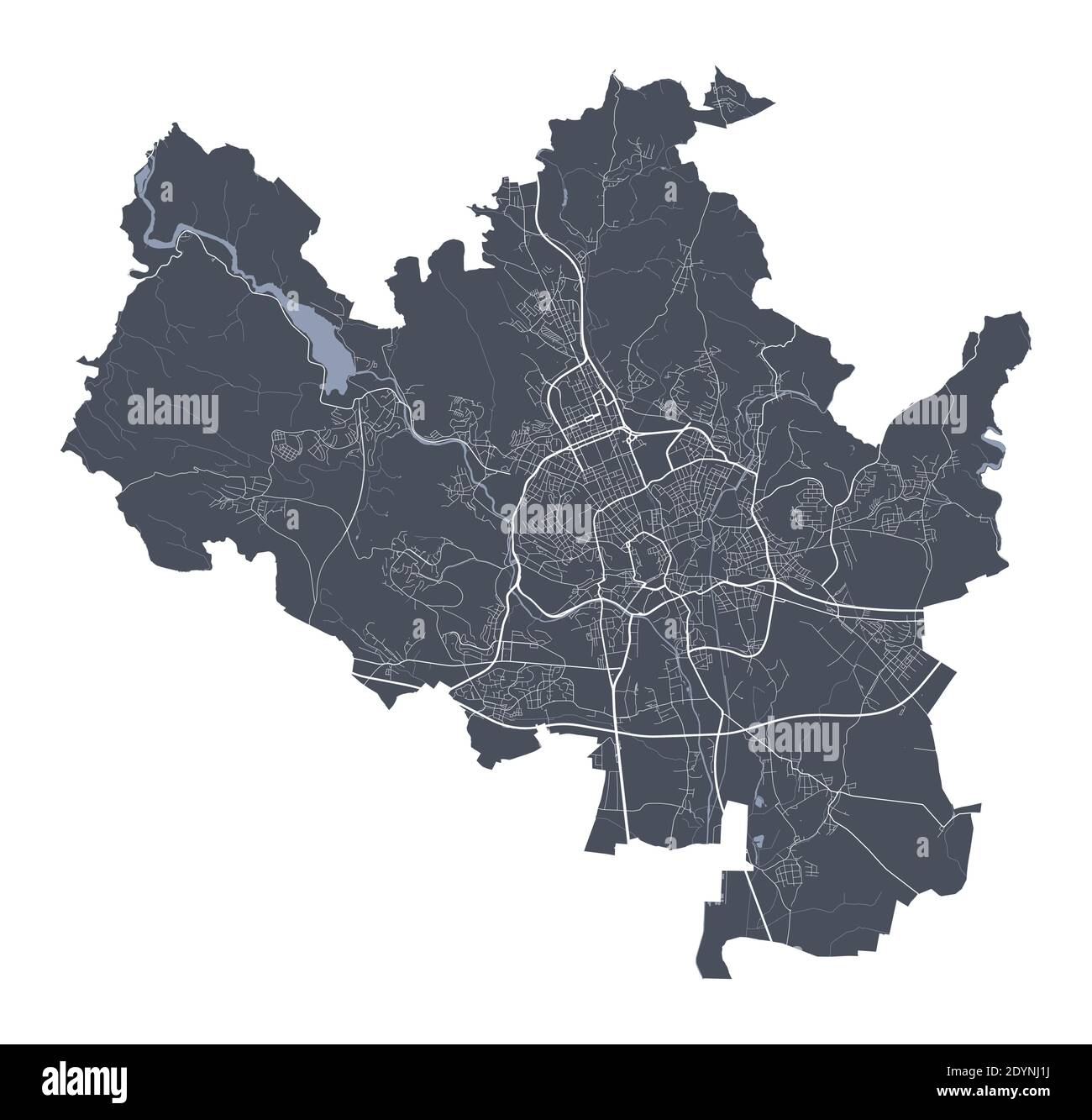 Karte Brünn. Detaillierte Vektor-Karte der Stadt Brünn ...